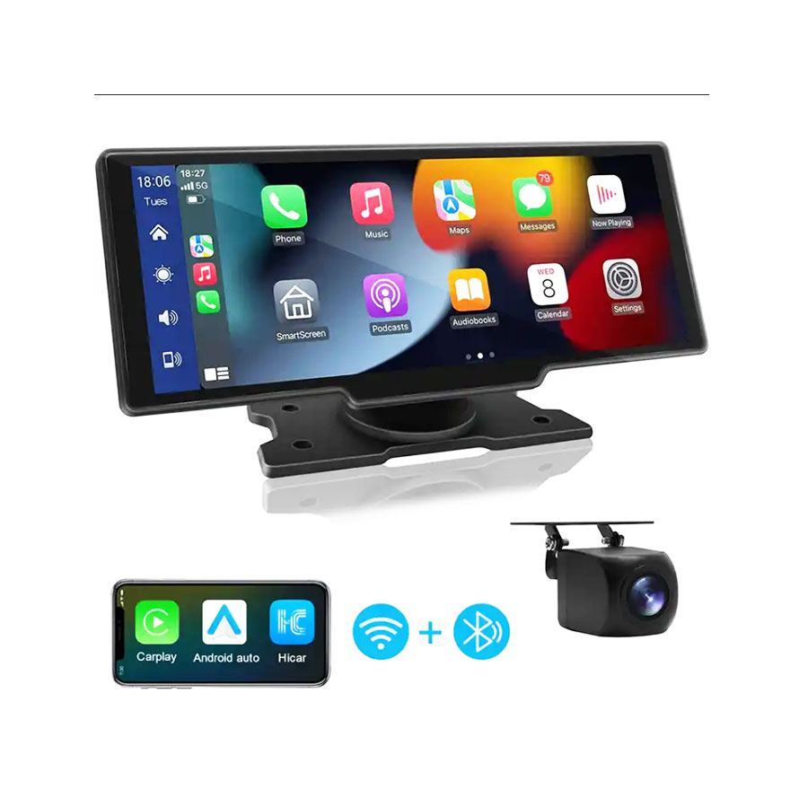 Universal Dash Mount Capacitive 10.6" Media Screen with Reverse Camera ...